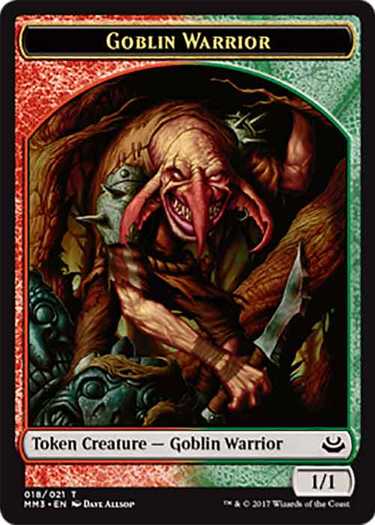 1/1 Red Green Goblin Warrior Creature Token | MTG.onl Tokens